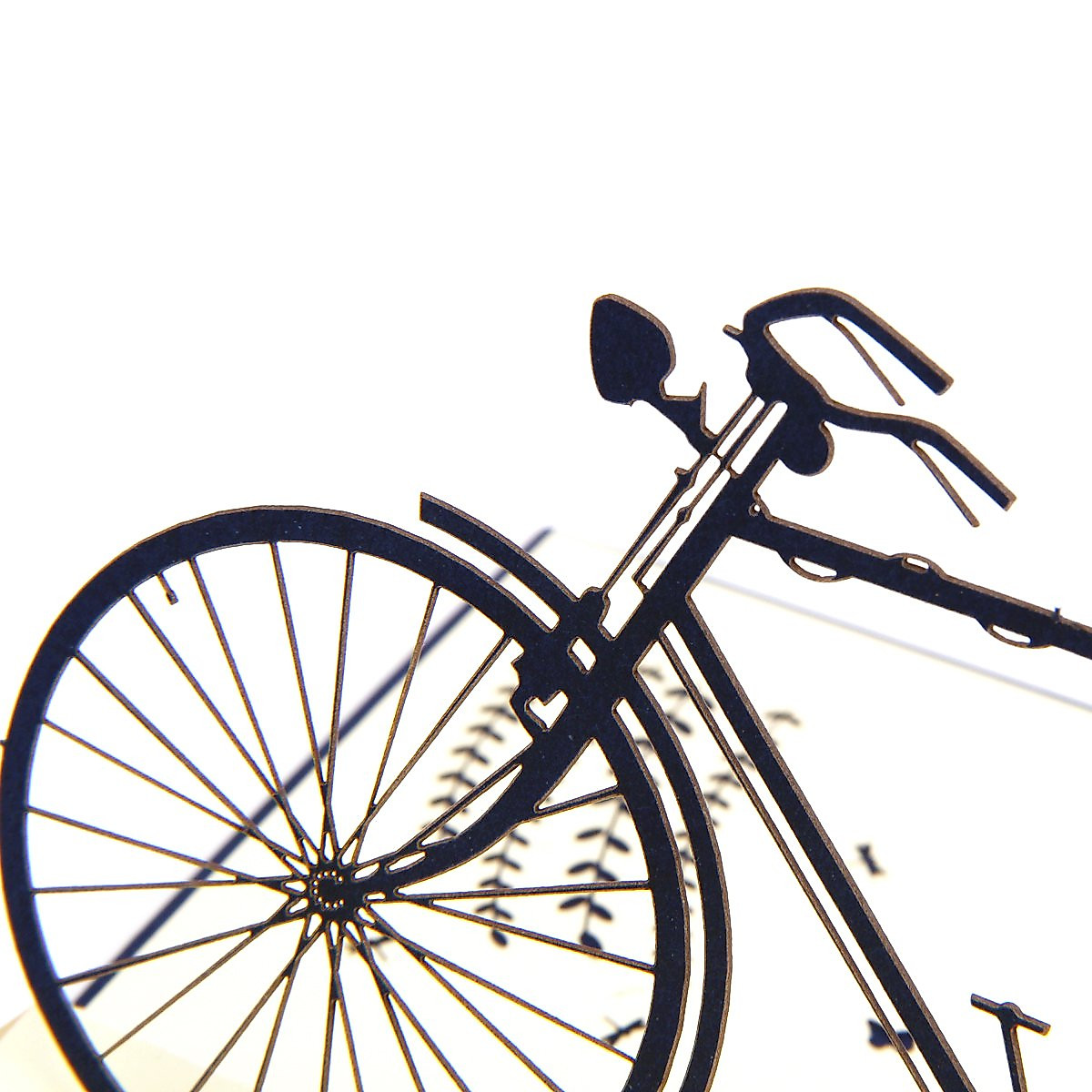 ENJOYPRO 3D Bicycle Pop Up Birthday Card, Father's Day Card, Laser Cut, Eco-Friendly, Blank Writing Space