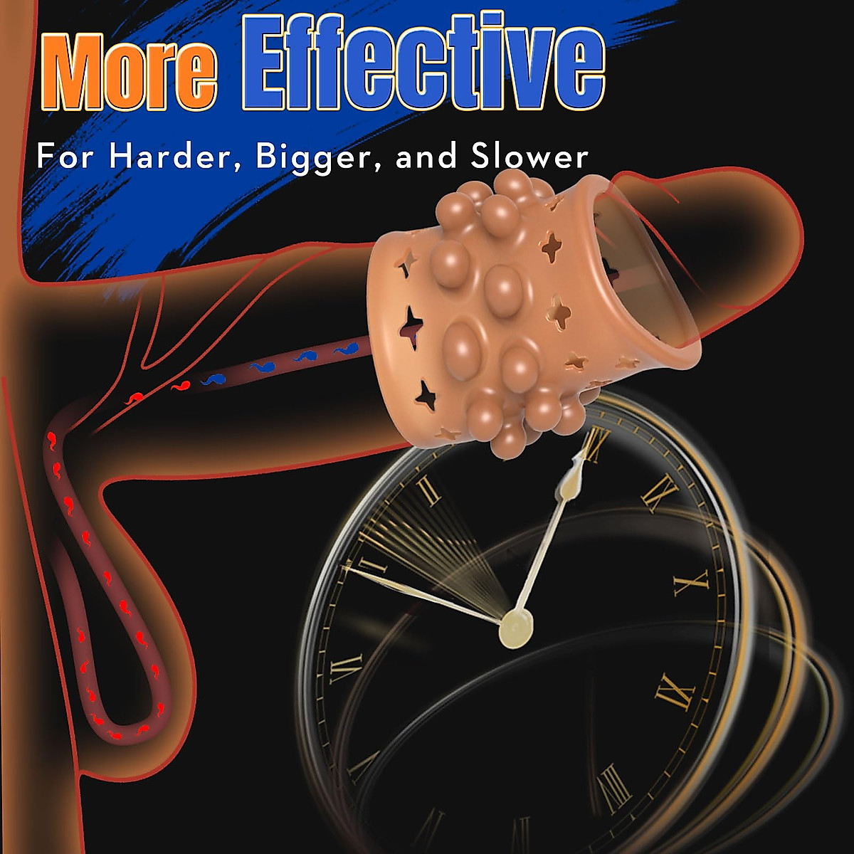 2Pcs Penis Sleeve for Mens, Semi-covered Penis Enlarger Ring Penis Extender with 360° Beads for Couples Sex Toys, Ultra-Soft Stretchy Reusable Cock Sleeve, Adult Toys for Sexual Pleasure