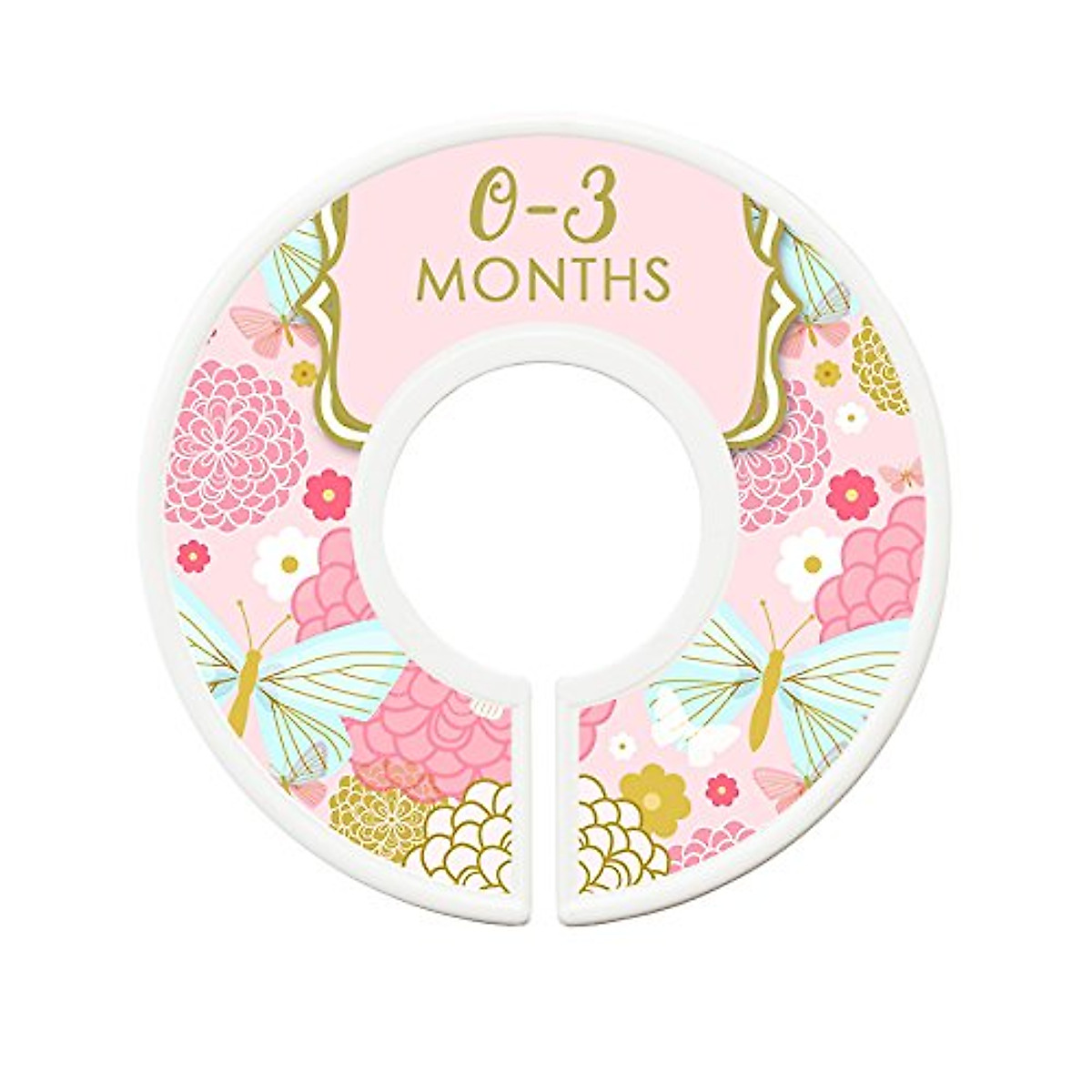 Modish Labels Baby Nursery Closet Dividers, Closet Organizers, Nursery Decor, Baby Girl, Pink, Gold, Confetti, Floral, Flowers