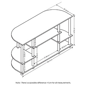 Furinno JAYA Simple Design Corner TV Stand with End Table and Bin Drawer