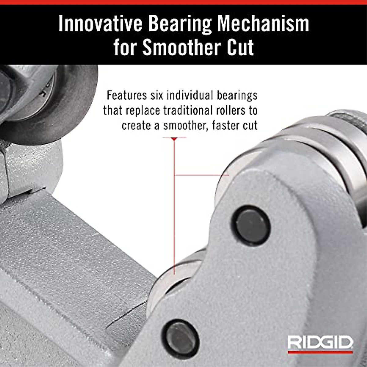 RIDGID 29963 Model 35S 1/4" to 1-3/8" Stainless Steel Tubing Cutter with X-CEL Knob, Silver