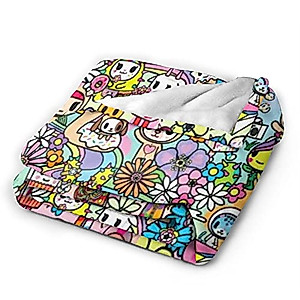 Tokidoki Ultra-Soft Throw Blanket Warm Fleece Blanket Lambswool Blanket for Couch Bed Sofa 80"X60"