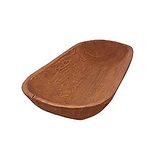 Athaliah Large Wooden Dough Bowls 23.75'',Hand Carved Rustic Long Wood Dough Bowl Wooden Decorative Bowl Farmhouse Large Wooden Bowls for Dining Table Centerpiece Decor