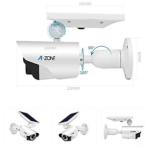 Solar Motion Sensor Light Outdoor - 800Lumens 8 LED Spotlight 5-Watt Solar Lights Outdoor IP66 Waterproof, Wireless Solar Flood Light for Porch Garden Patio Driveway Pathway,Aluminum(White)