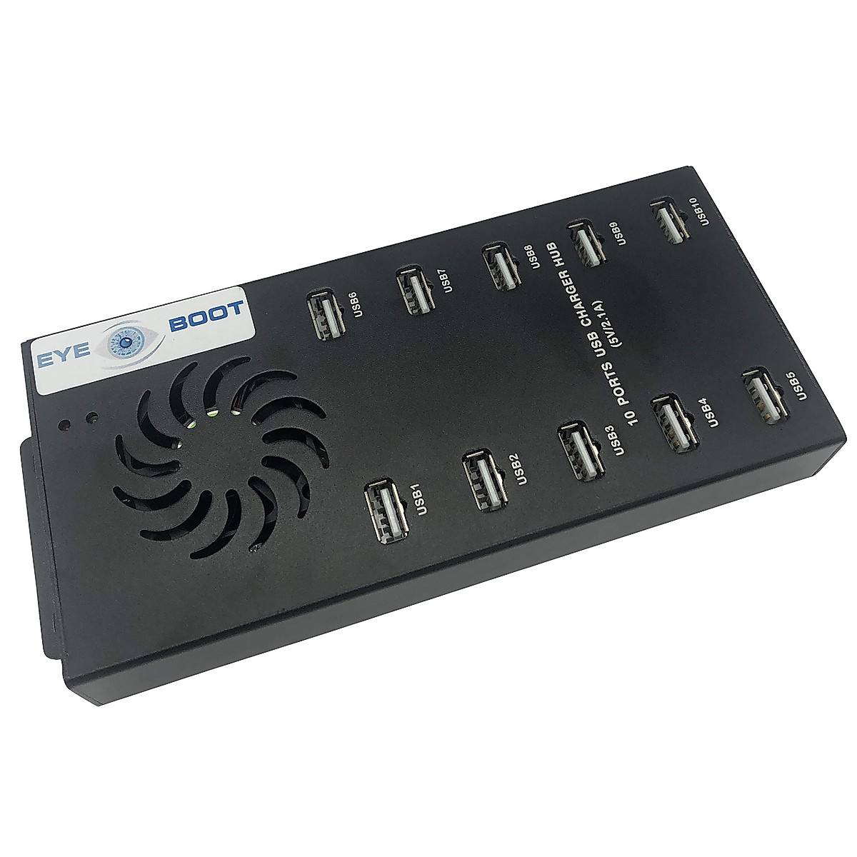 Eyeboot 10 Port USB Hub 120W Powered USB 2.0 Charging Hub 12V 10A PSU
