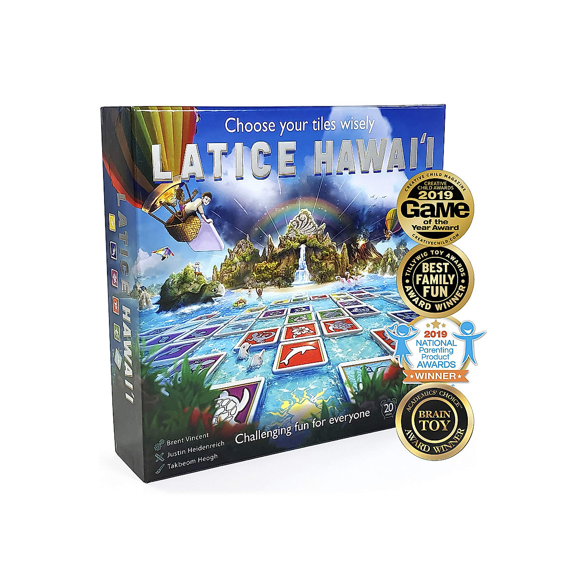 Latice Hawaii Strategy Board Game - The Multi-Award-Winning Smart New Family Board Game For 2 Players, Intelligent Fun for Creative People.