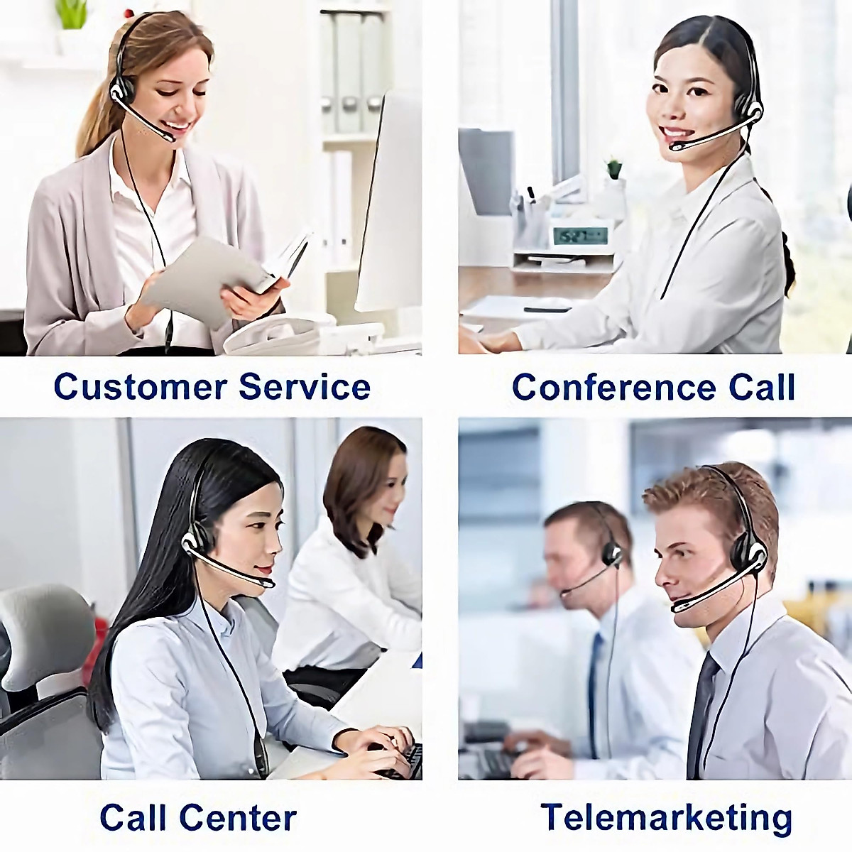 Wantek Phone Headset with Microphone Noise Cancelling, RJ9 Telephone Headsets Compatible with Cisco Office Phones 7940 7942 7945 7960 7962 7965 7811 7821 8811 8841 8845 8851 Plantronics M12 M22