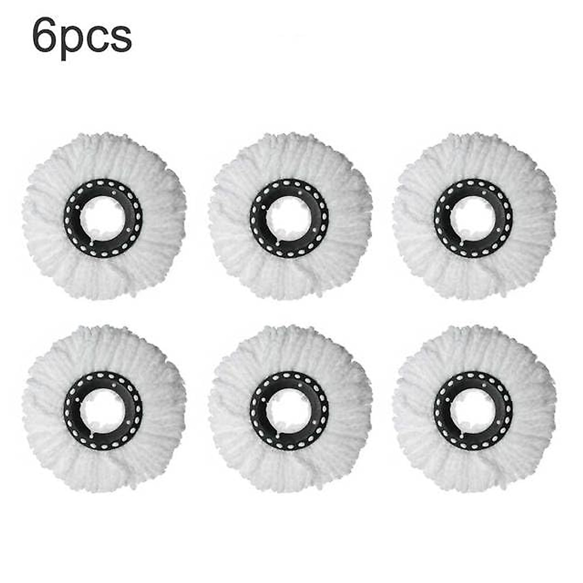 The Perfect Part Mop Heads - Pack of 6 Mop Head Replacement, Microfiber Mop Head for Floor Cleaning, 6.5" Heavy Duty Durable & Easy to Install Mop Heads Replacements for Home & Commercial Use