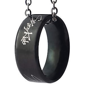 AntaQuyaN 3 Pack Kpop Stray Kids Merch Ring with Necklace, Stray Kids Stainless Steel Jewelry for gifts Stainless Steel Blue Rainbow