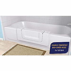 CleanCut Convertible Bathtub Accessibility Kit - Convert Existing Tub to Walk-In Tub (White, Size Large)