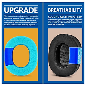 WH 1000XM5 Earpads for WH-1000XM5 (WH1000XM5) by TRANSTEK, Replacement Ear Pads Cushions with High-Density Noise Isolation Foam, Added Thickness-Cooling Gel Fabric