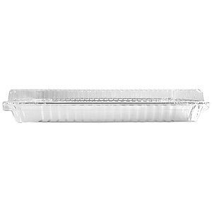 Handi-Foil 1/4-Size (Quarter) Sheet Cake Aluminum Foil Pan w/Clear Dome Lid (Pack of 25 Sets)
