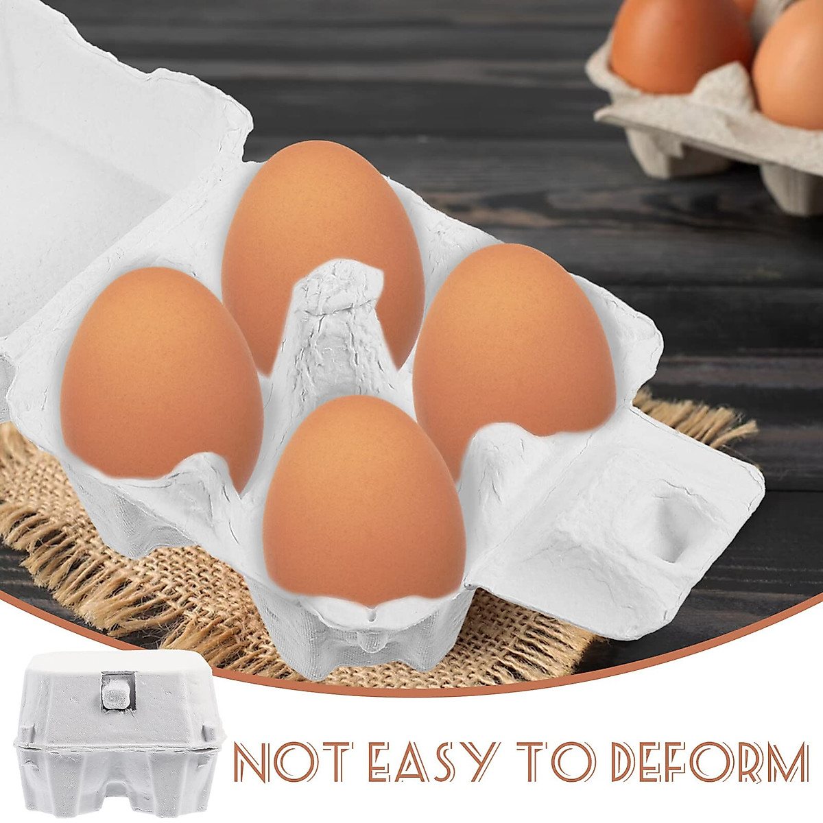 Egg Carton 50pcs Pulp Egg Tray Fridge Containers Empty Egg Cartons Egg Cartons Bulk Egg Box Half Dozen Egg Cartons