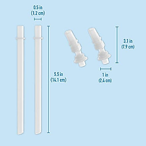 Bentgo® Kids Water Bottle 2-Pack - New & Improved 2023 Set With 2-Pack of Water Bottle Replacement Straws (Unicorn/Lavender Galaxy)