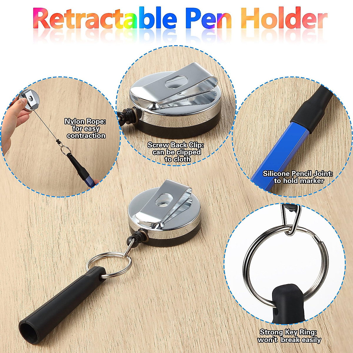 14 Pieces Carpenter Pencil, 7 Inches Flat Octagonal Hard Black Carpenter Marking Pencils with Pencil Sharpener and Silicone Heavy Duty Retractable Pen Holder for Woodworking Marking Tool