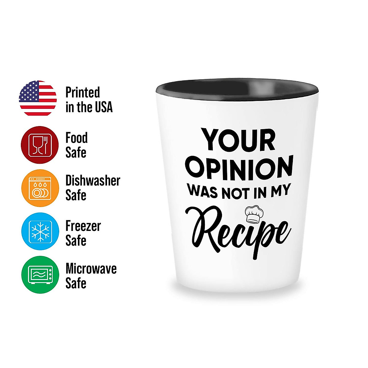 Bubble Hugs Chef Shot Glass 1.5oz - Okie Dokie Artichokie - Funny Cute Artichoke Healthy Food Pun Cook Recipes Vegetables Pizza Veggie Delicious