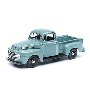 Maisto 1:25 Scale 1948 Ford F-1 Pickup Diecast Truck Vehicle, Colors May Vary [Grey/Blue]