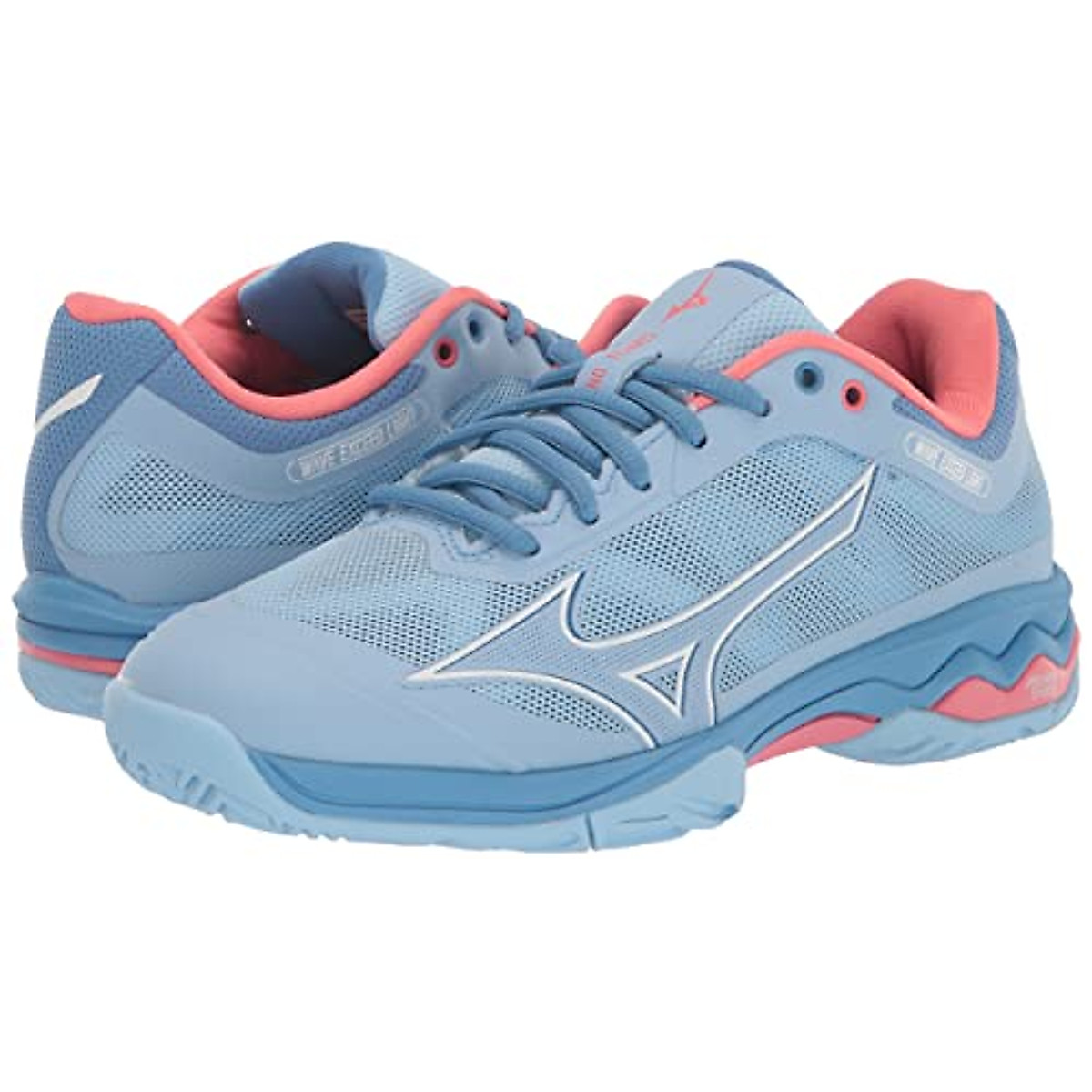 Mizuno Women's Wave Exceed Light Tennis Shoe, Dutch Canal/White, 9.5