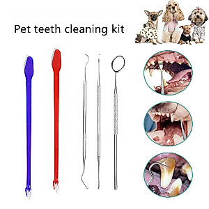 QeeHeng Pet DogToothbrush Kit,Cat Finger Toothbrush,Dog Double Headed Toothbrush for Dental Care,Halitosis and Tartar Removal for Dog and Puppy（11 PCS）