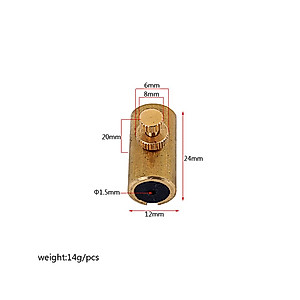 Cello Wolf Tone Metal Wolf Tone Mute Suppressor Tube for Cello Instrument Accessories 12mm (Gold)