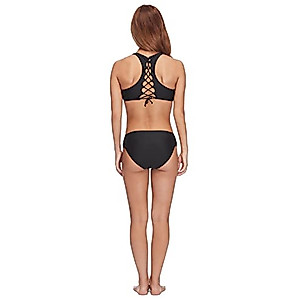Body Glove Women's Standard Smoothies Nuevo Contempo Solid Full Coverage Bikini Bottom Swimsuit, Black, X-Large