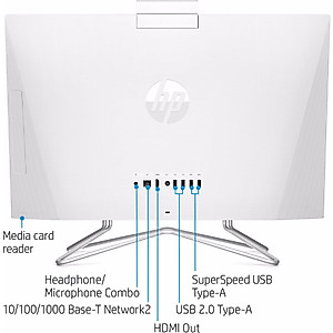HP 2023 Newest 24'' FHD IPS All-in-One Desktop PC Intel 2-Core i3-1115G4 Intel UHD Graphics 16GB DDR4 RAM 1TB NVMe SSD WiFi AC BT RJ-45 HDMI Webcam Speaker Windows 11 White w/RE USB Drive