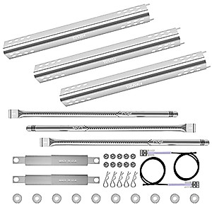 GARNETIN Grill Replacement Parts 3 Burner for Charbroil Advantage Series 463344015, 463343015, 463433016, 463240015, 463432215, Heat Tent Carryover Tube Electrode Gas Grill Parts for Charbroil