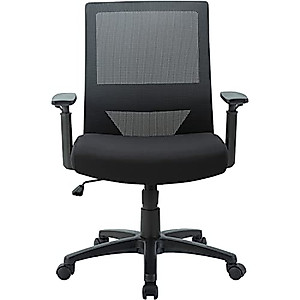 Lorell Mid Back Office Chair, Black