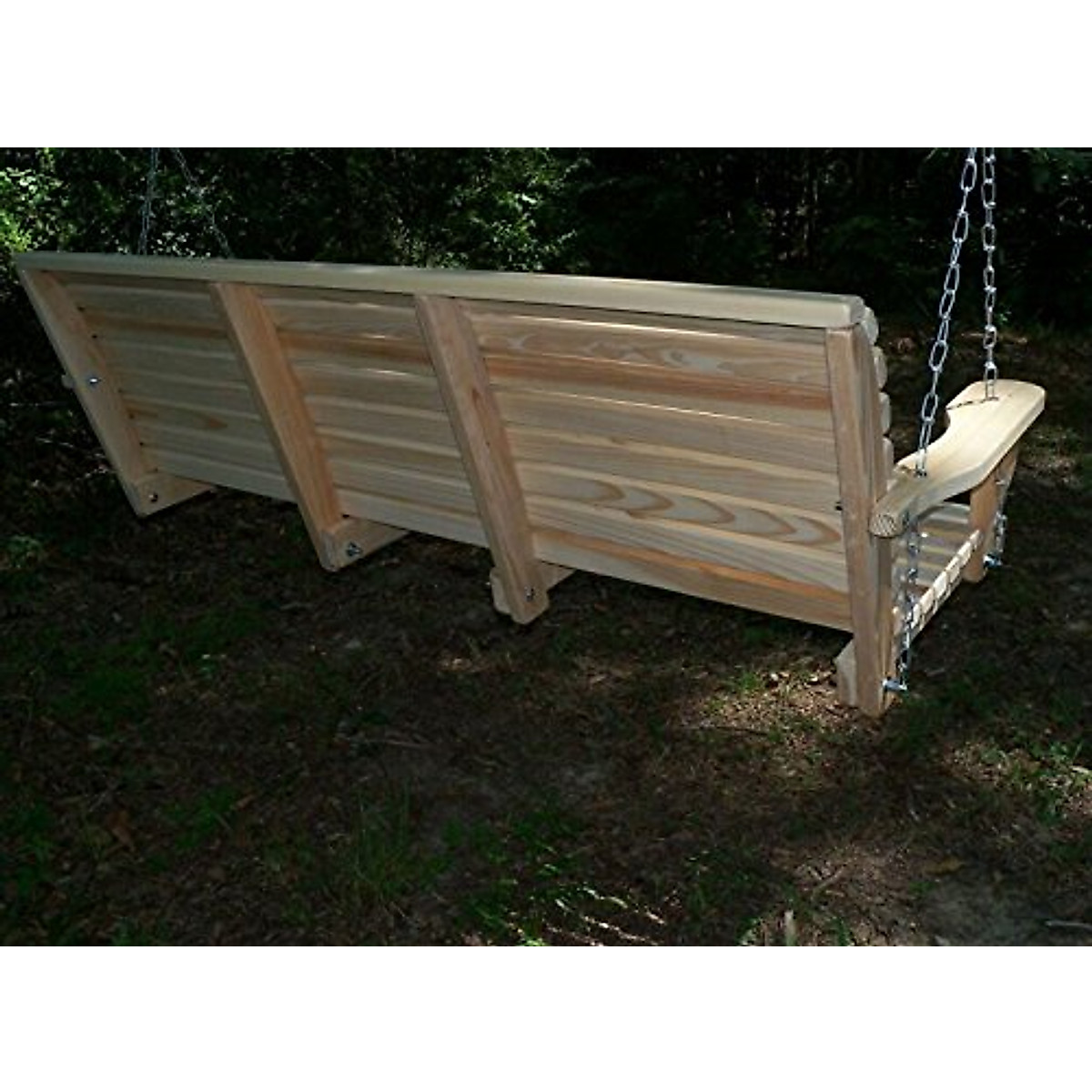 5 Ft ROLL BACK PORCH SWING made from Rot-resistant Select Louisiana Cypress Eternal Wood Made in the USA - Green Furniture - GO GREEN