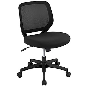 Realspace® Adley Mesh/Fabric Low-Back Task Chair, Black, BIFMA Certified