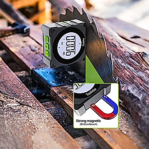 Digital Angle Finder, Tadeto Digital Level Inclinometer Protractor Laser Level 3 in 1 Magnetic IP54 Waterproof Angle Gauge with Large LCD Screen Backlight Type-C Fast Charging