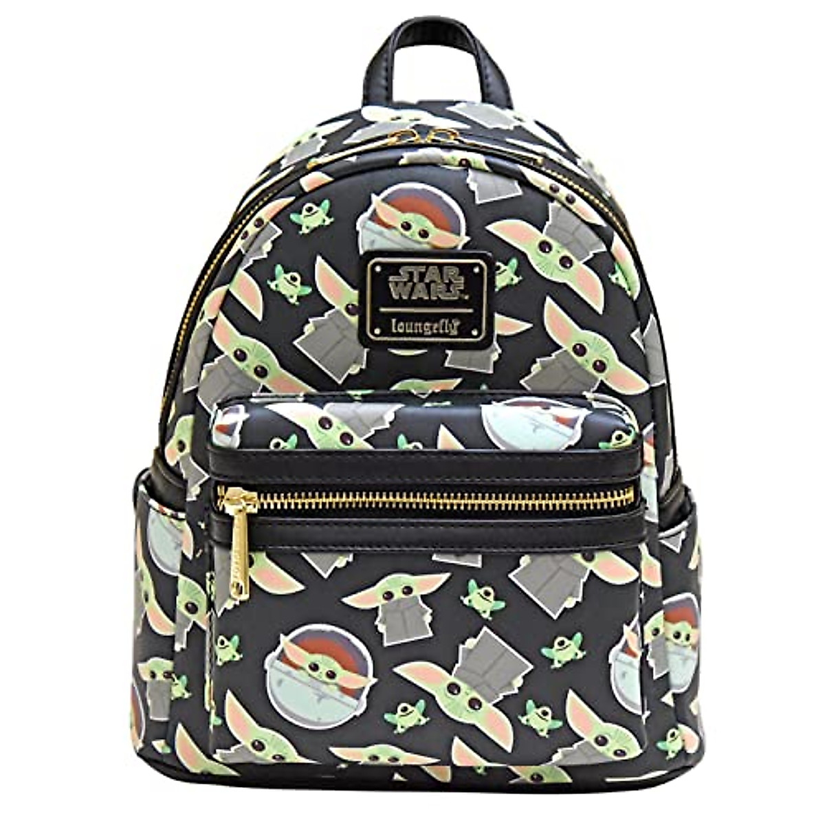 Loungefly Star Wars Baby Yoda All Over Print Womens Double Strap Shoulder Bag Purse