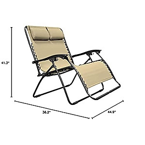 Caravan Sports ZGL01151 Zero Gravity Chair, Beige Loveseat, One Size
