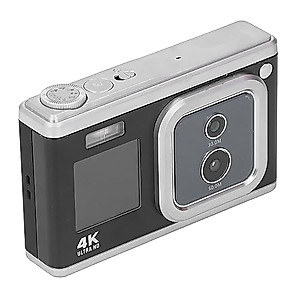 Digital Camera, Compact Digital Camera 50MP and 30MP 2 IPS Screen for Home (Black)