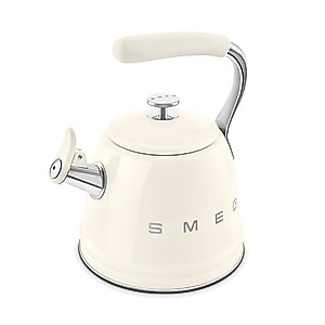 SMEG Retro Stovetop Whistling Kettle – 2.4Q (Cream)