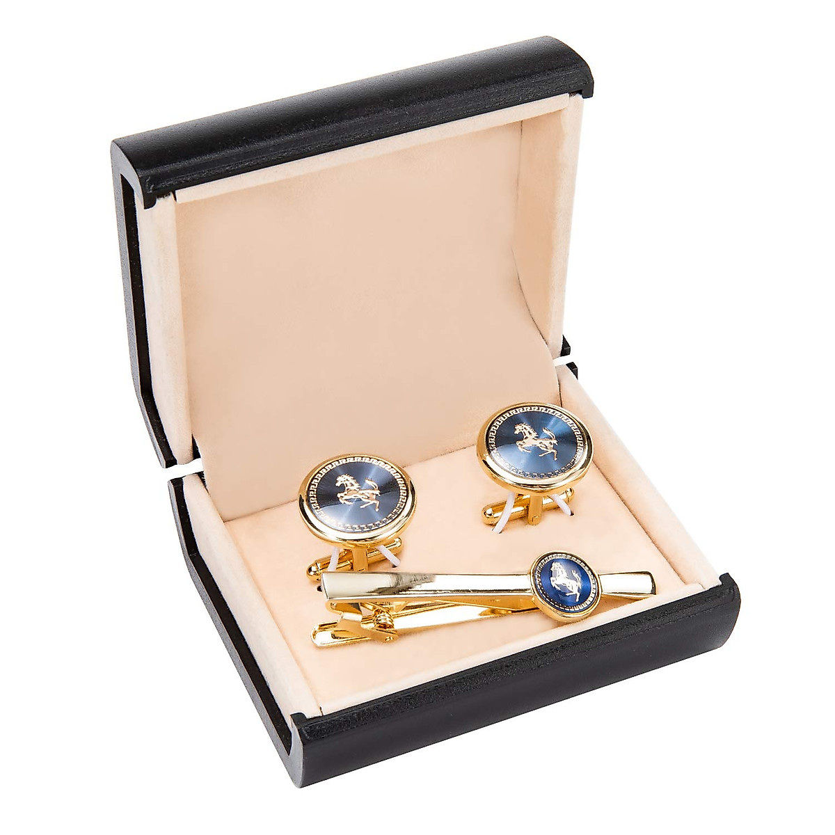 Barry.Wang Mens Cufflinks Tie Clip French Stylish Cuff Links Wedding Shirts Cuff Buttons Elegant Gift Necktie Pin