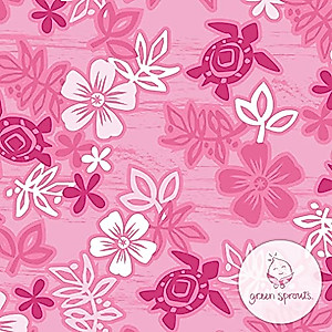 i play. baby girls Two Piece Rashguard Rash Guard Set, Pink Hawaiian Turtle, 4T US