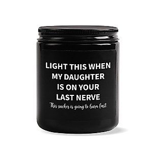 Son in Law Gifts from Mother in Law/Father in Law, Fathers Day Son in Law Gifts, Funny Birthday Christmas Valentines Day Wedding Gifts for Son in Law Future Son in Law-Sandalwood Scented Candle