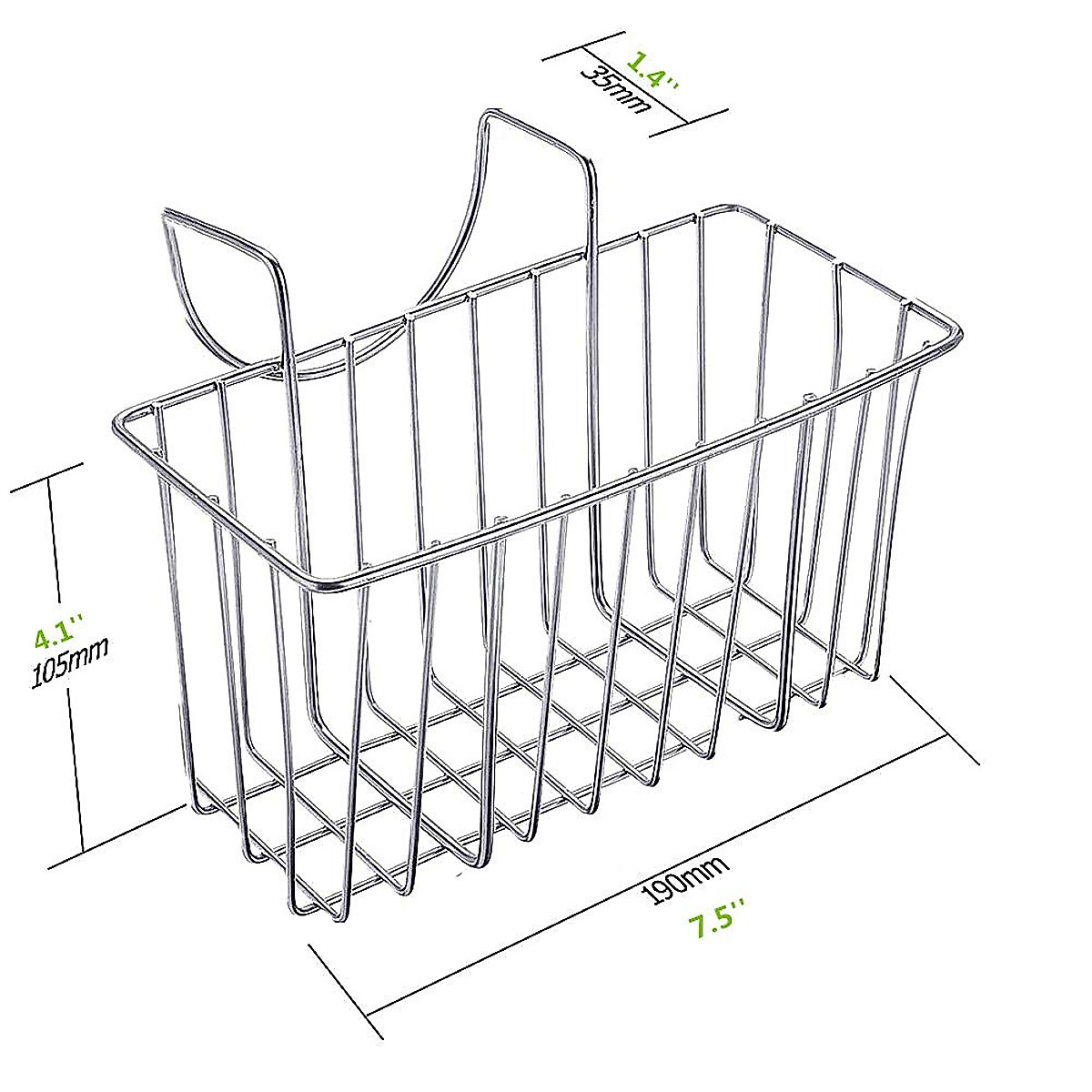 Fafcitvz Kitchen Sponge Holder, Sink Caddy Brush Soap Dishwashing Drainer Rack Dish Draining Sink Basket