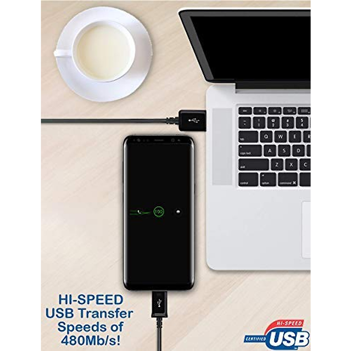 eFa Fast 15W Car Charger Works for Samsung SM-G930V with Adaptive Fast Charge 2.0 and MicroUSB Data Cable!