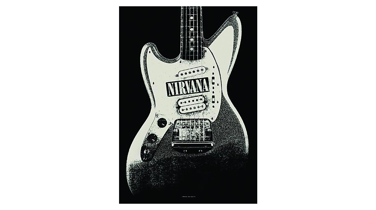 Nirvana Guitar Fabric Poster | Unique & Durable Wall Art