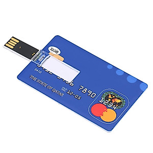 Zyyini Card U Disk, Simple Unique USB Flash Drive 32GB Computer External Student Office Creative Portable Storage Card Shape U Disc,for Computer Laptop Desktop