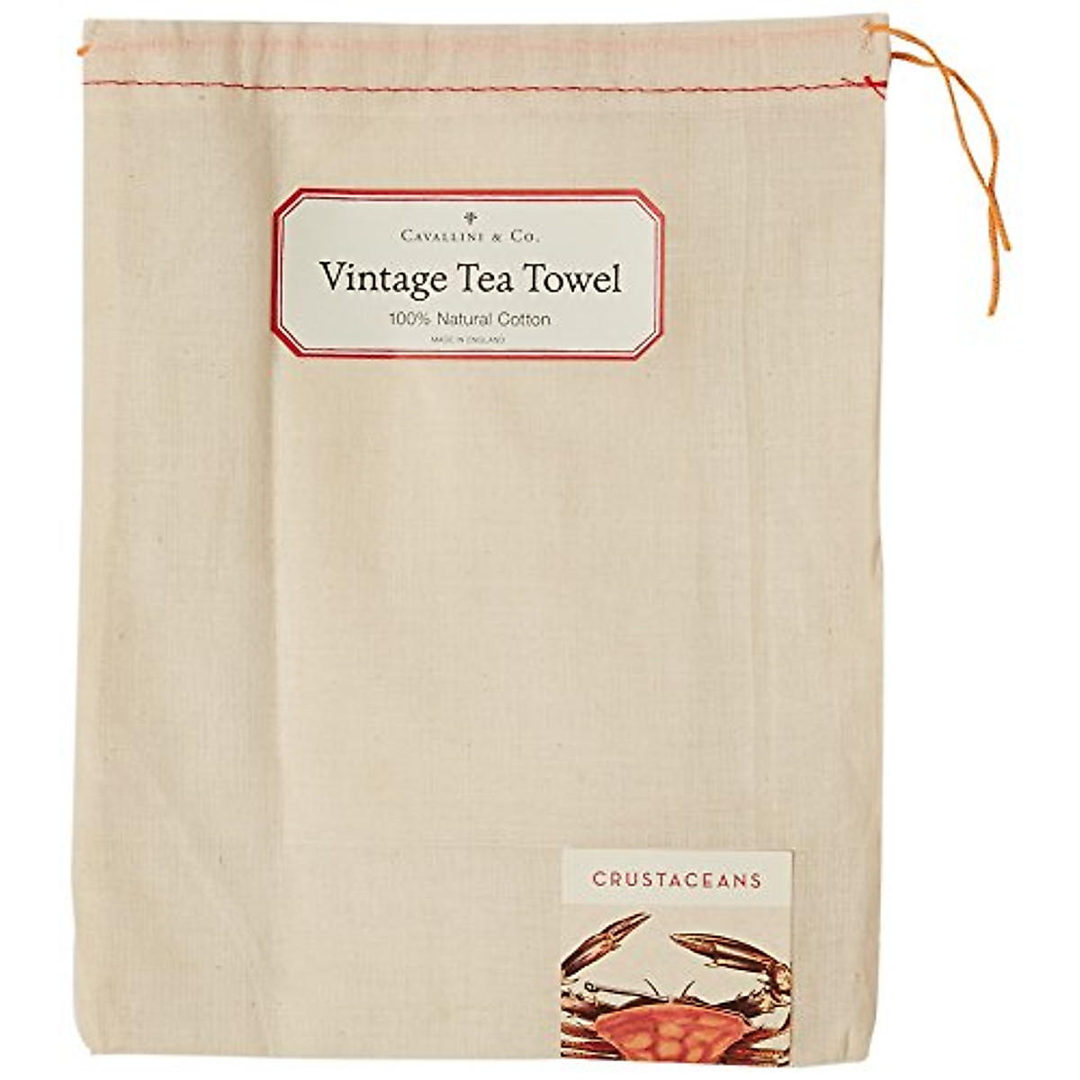 Cavallini Papers Curstaceans Vintage Crustaceans Cotton Tea Towel