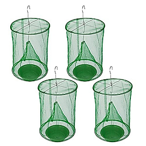 SENGTONG 4 Pack Fly Outdoor Hanging,Ranch Fly,Fly for Outdoor Garden,Farm, Yard Sticky Window Fly (A, One Size)