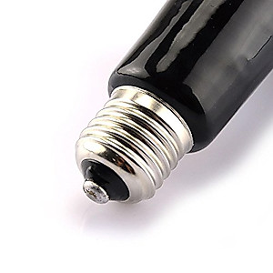 Siye Ceramic Infrared Heat Emitter Brooder Coop Pet Infrared Lamp Bulb Reptile Heat Lamp Heater Emitter Brooder Appliances Bulb Pet Coop Grow Light, White (150W(black))