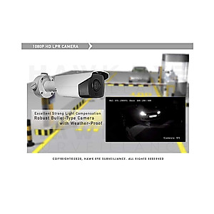 2MP License Plate Recognition Camera - Smart IP PoE Motorized VF 2.8-12mm Lens Bullet for License Plate Capture, Exterior Compatible with Hikvision DS-2CD4A26FWD-IZS