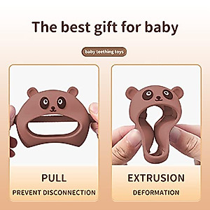 Teething Toys for Babies 0-6 Months Silicone Hands Teethers Mitten Never Drop for Infant Chew Toys Relief Soothe Gums for Sucking Needs 6-12 Months