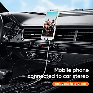 CableCreation 3.5mm Audio Cable, 90 Degree Right Angle 4-Conductor TRRS Stereo Aux Cable [Microphone Compatible], 3Feet…