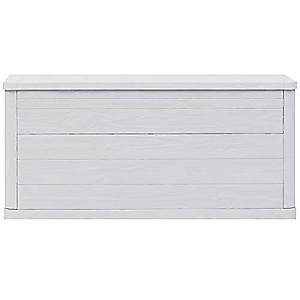 Tidyard Garden Storage Deck Box Plastic 74 Gal Lockable Garden Container Cabinet Toolbox for Patio, Lawn, Poolside, Backyard Outdoor Furniture 46.1 x 17.7 x 22 Inches (W x D x H)