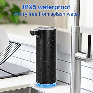 Soap Dispenser, Stainless Steel Touchless Soap Dispenser LAOPAO Rechargeable Automatic Foaming Soap Dispenser for Bathroom 9oz Foam Soap Dispenser Hand Soap Pump for Kitchen Xmas Gift